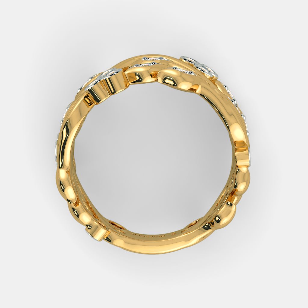 Aurate gold bamboo ring
