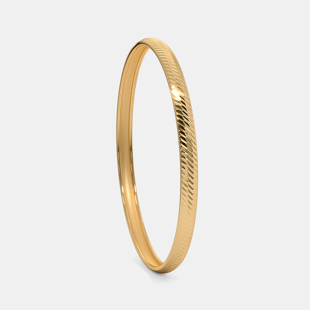 The Arkee Textured Round Bangle | BlueStone.com