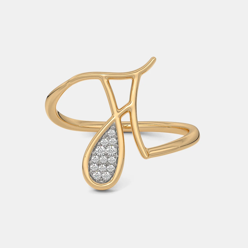 The Maiya M Initial Ring | BlueStone.com