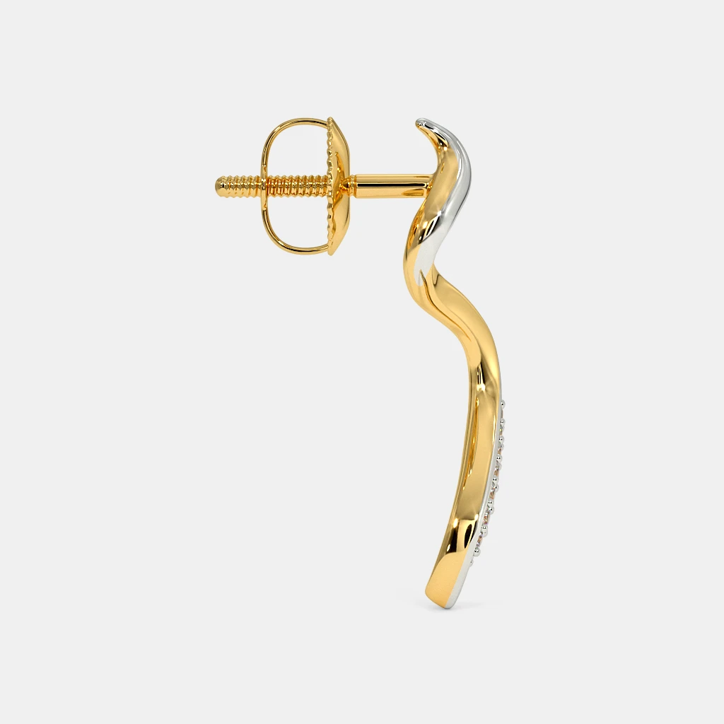 The Twirly Ribbon Stud Earrings | BlueStone.com
