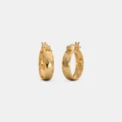 The Nubia Textured Hoop Earrings | BlueStone.com